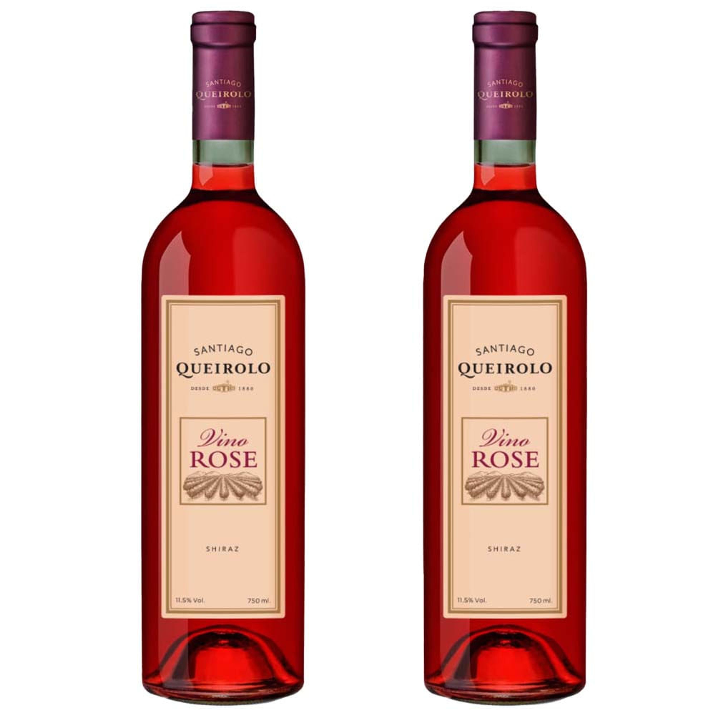 Pack Vino Rosé SANTIAGO QUEIROLO Botella 750ml Paquete 2un - Shopstar